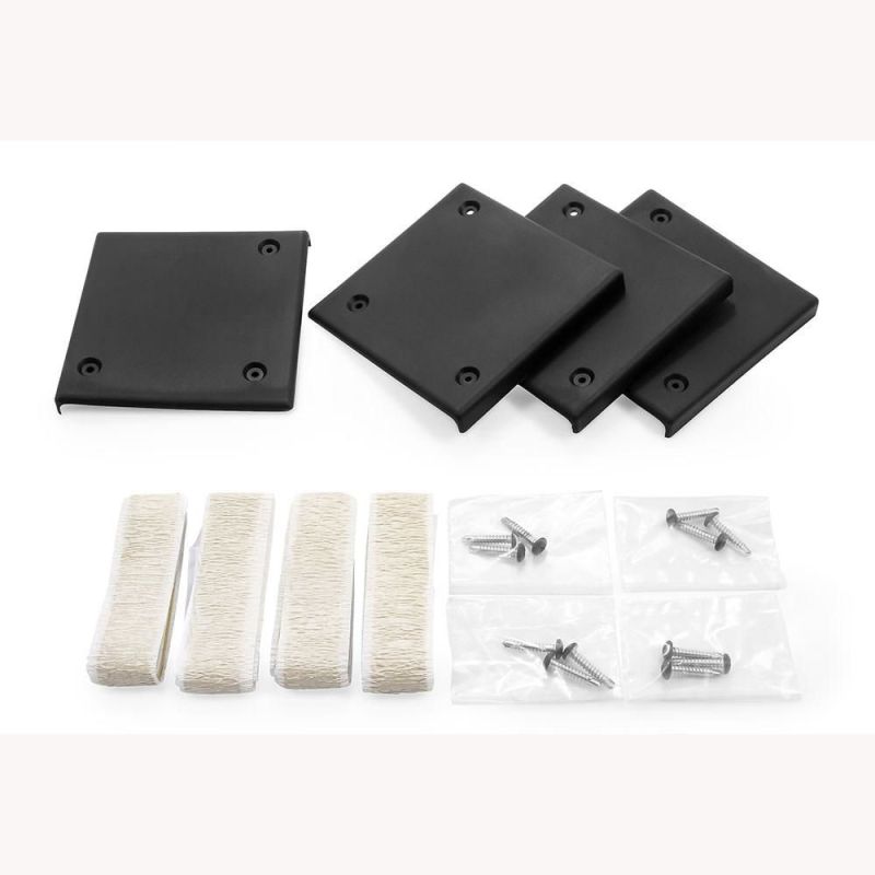 Camco Slide Out Corner Plate - 4 Pack, Black - 42219