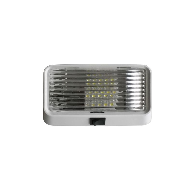 Valterra White LED Clear Lens Porch Light with Switch - DG52723VP