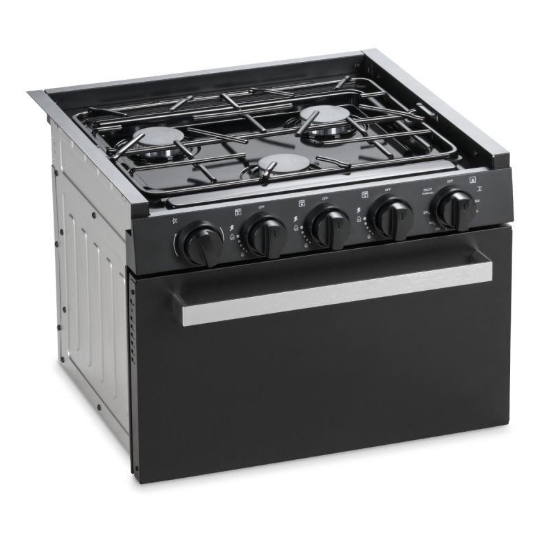 Dometic Colt 17 3-Burner Range - Black Metal - CRG3333BIFBB