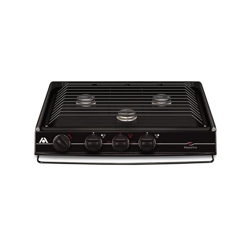 Atwood/Dometic Black 3-Burner Slide-In Cooktop - 50301