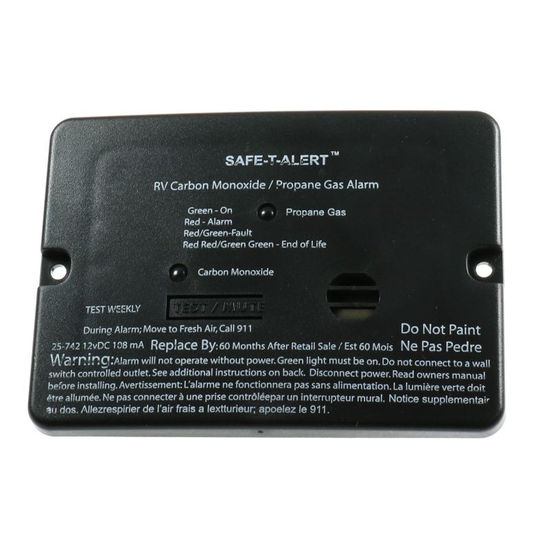 Safe-T-Alert Combination CO/LP 25 Series Alarm - Black - 25-742BL