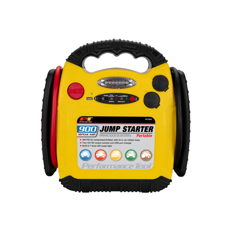 Performance Tool Portable Jump Starter and Air Compressor - W1665